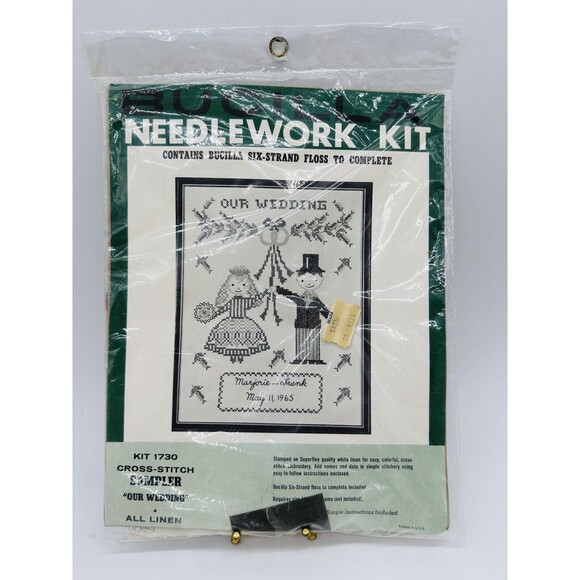 Bucilla | Other | Vintage Sears Bucilla Our Wedding Sampler Needlework ...